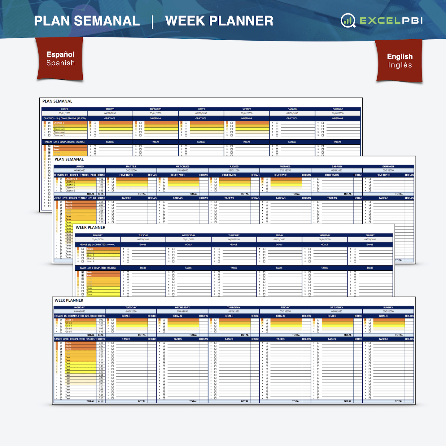 Plan Semanal - EXCELPBI